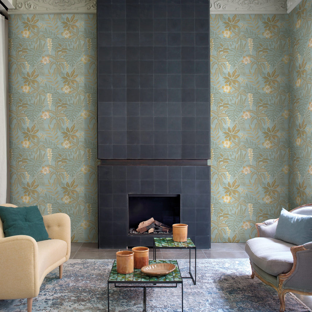 10013 64W9581 Floral Textured Vinyl Wallpaper – wallcoveringsmart