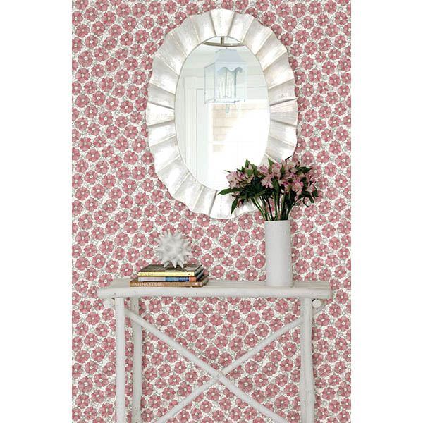 2657-22225 Allison Pink Floral Wallpaper – wallcoveringsmart