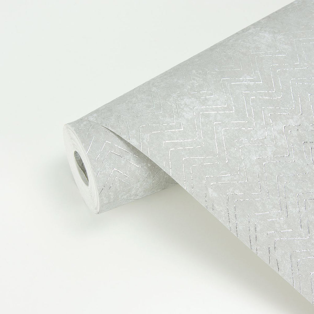 2927-00607 Luna Silver Distressed Chevron Wallpaper – wallcoveringsmart