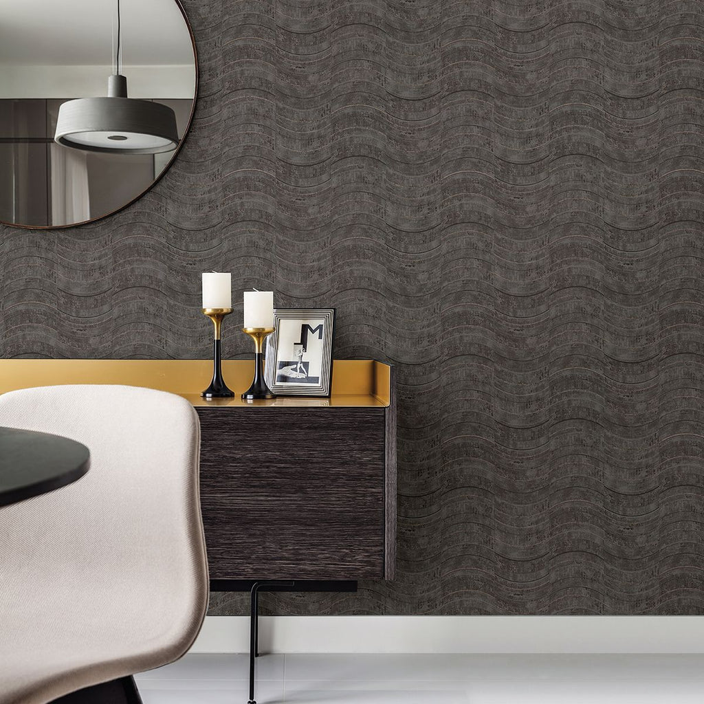 2927-10803 Hydra Dark Grey Geometric Wallpaper – wallcoveringsmart