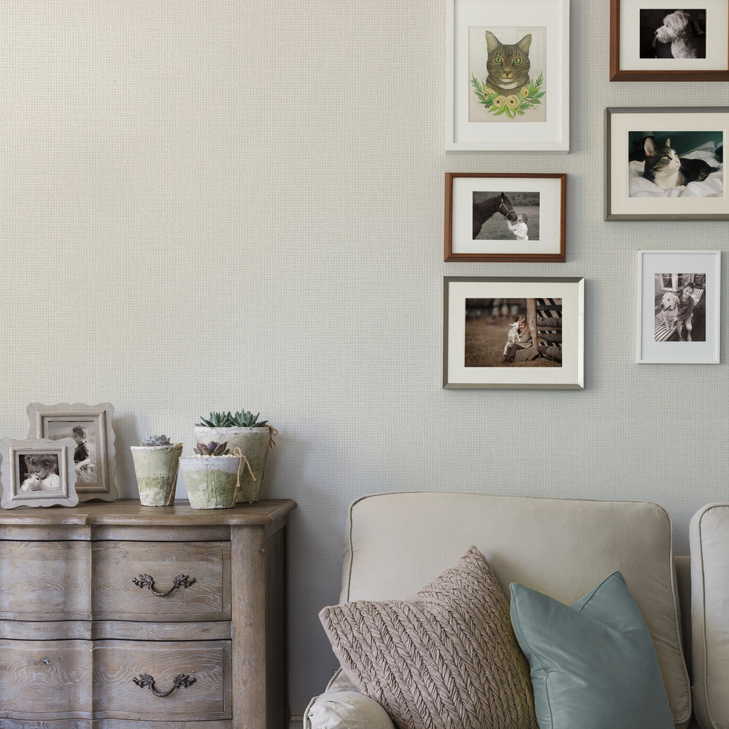 2927-81005 Marblehead Bone Crosshatched Grasscloth Wallpaper ...