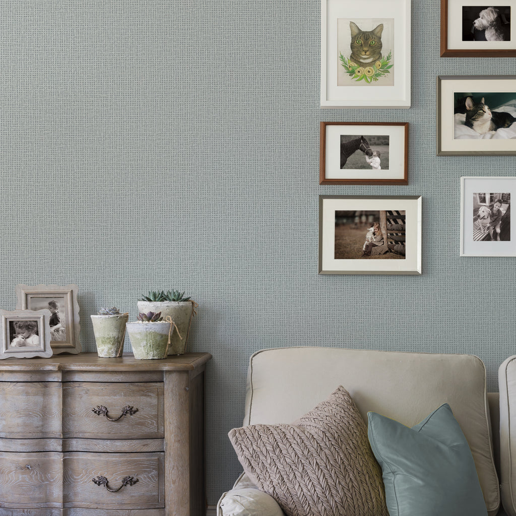 2927-81018 Marblehead Grey Crosshatched Grasscloth Wallpaper ...