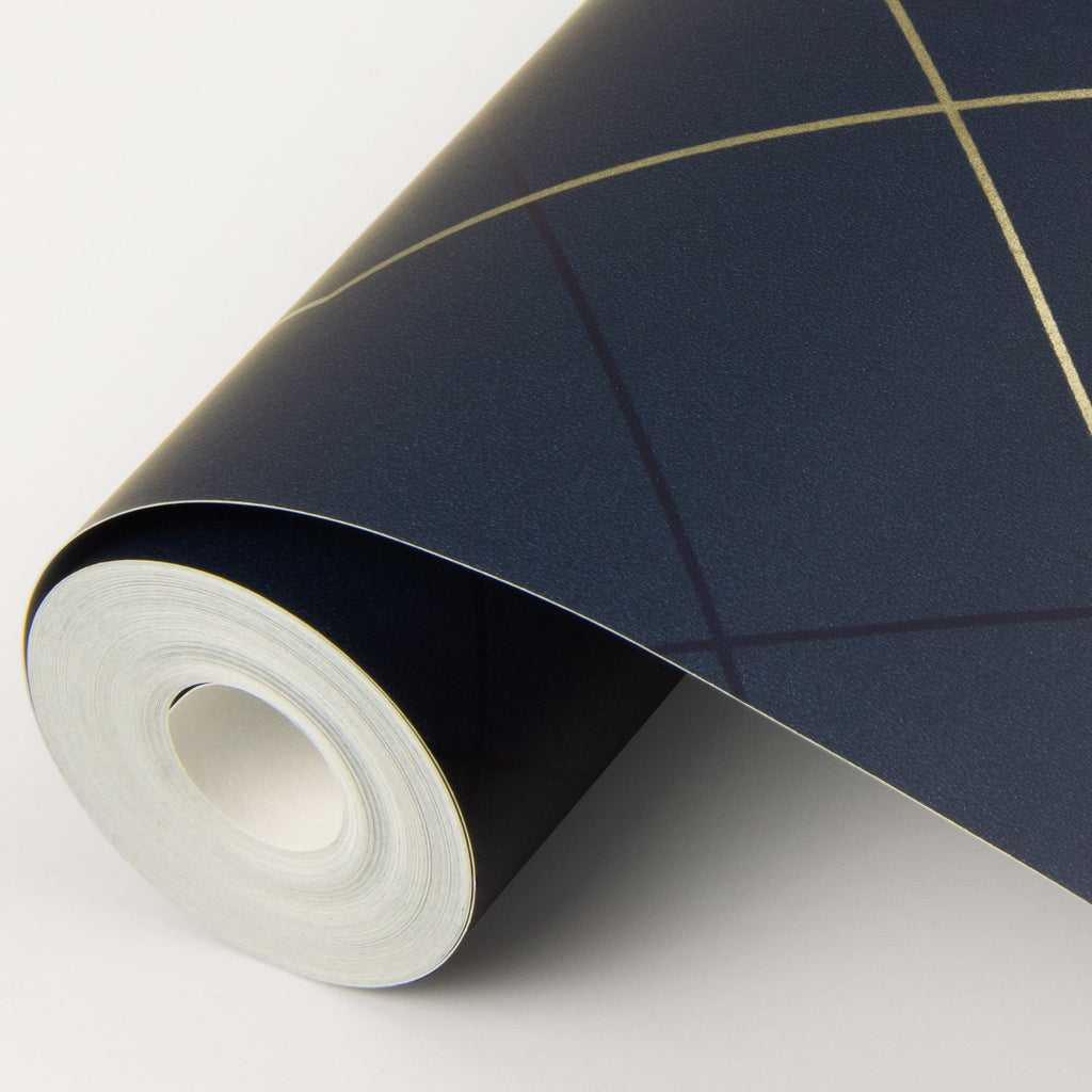 2964-25913 Ballard Indigo Geometric Wallpaper – wallcoveringsmart