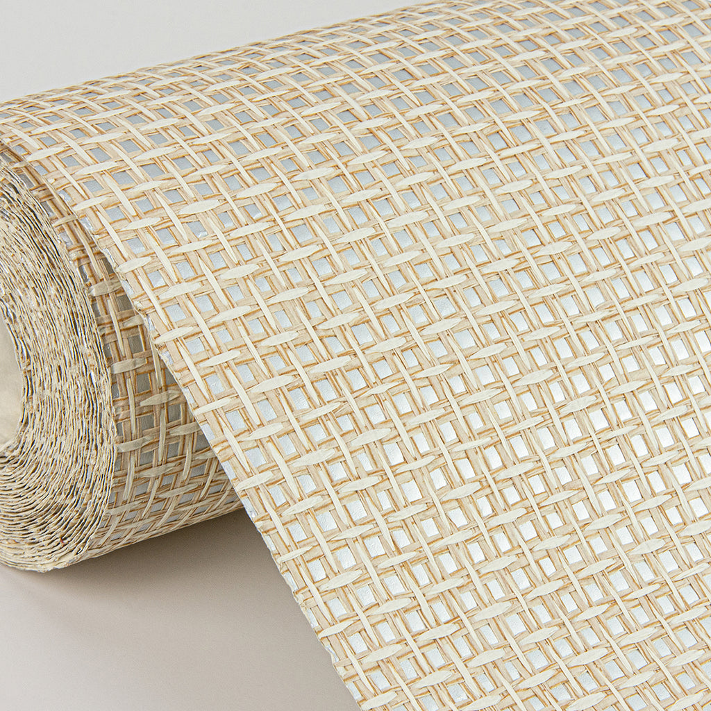 2972-54774 Aki Silver Paper Weave Basketweave Grasscloth Wallpaper ...