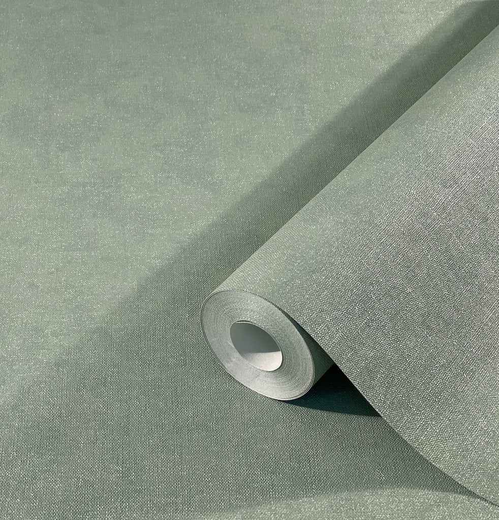 32415 Linen Texture Green Grey Wallpaper Galerie Wallcoverings ...