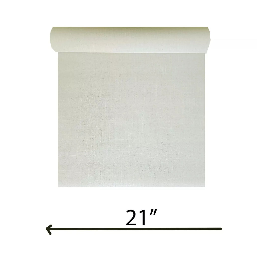 33391 Plain contemporary matt cream off white faux linen fabric textur ...