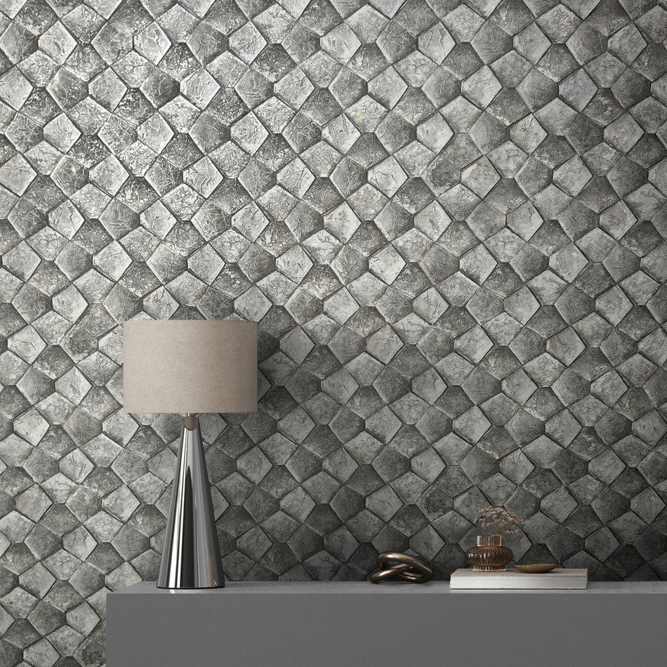 34908 Eclectic Grey Silver Wallpaper – wallcoveringsmart
