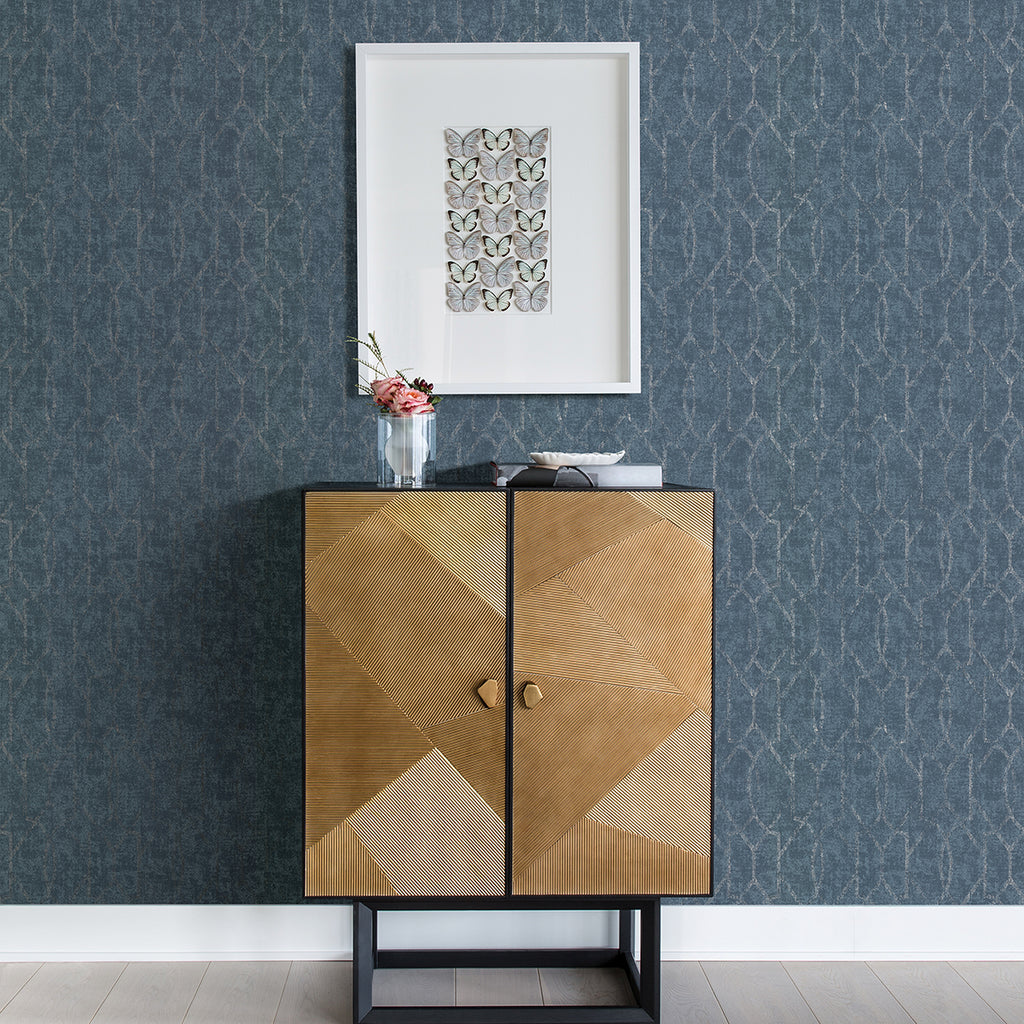 4019-86449 Ziva Blue Trellis Wallpaper – wallcoveringsmart