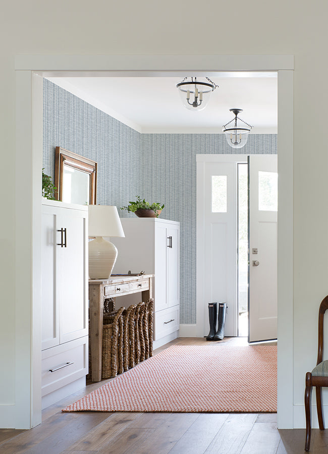 4074-26656 Simon Blue Woven Texture Wallpaper – wallcoveringsmart