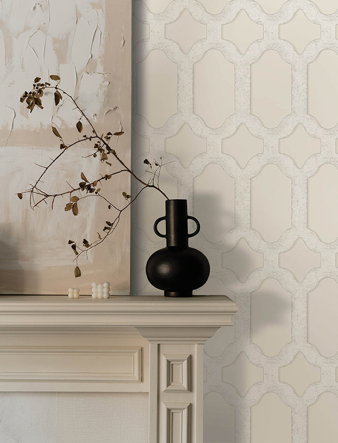 4134-72541 Chervil Cream Trellis Wallpaper – wallcoveringsmart