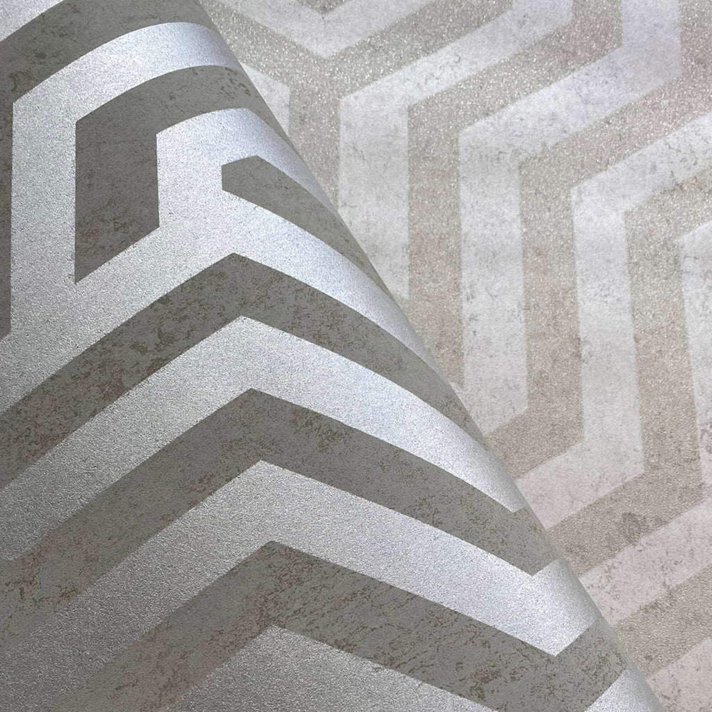 8220 12W9331 Contemporary Geometric Metallic Texture Wallpaper ...