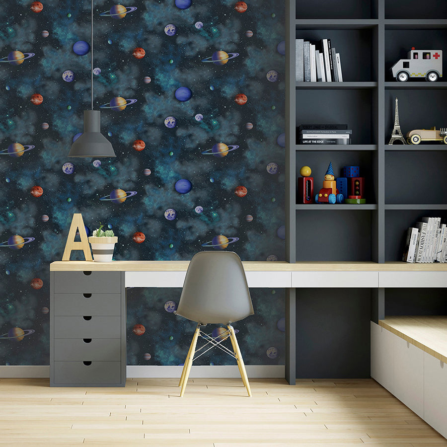 AH296000 Albert Blue Cosmos Wallpaper – wallcoveringsmart
