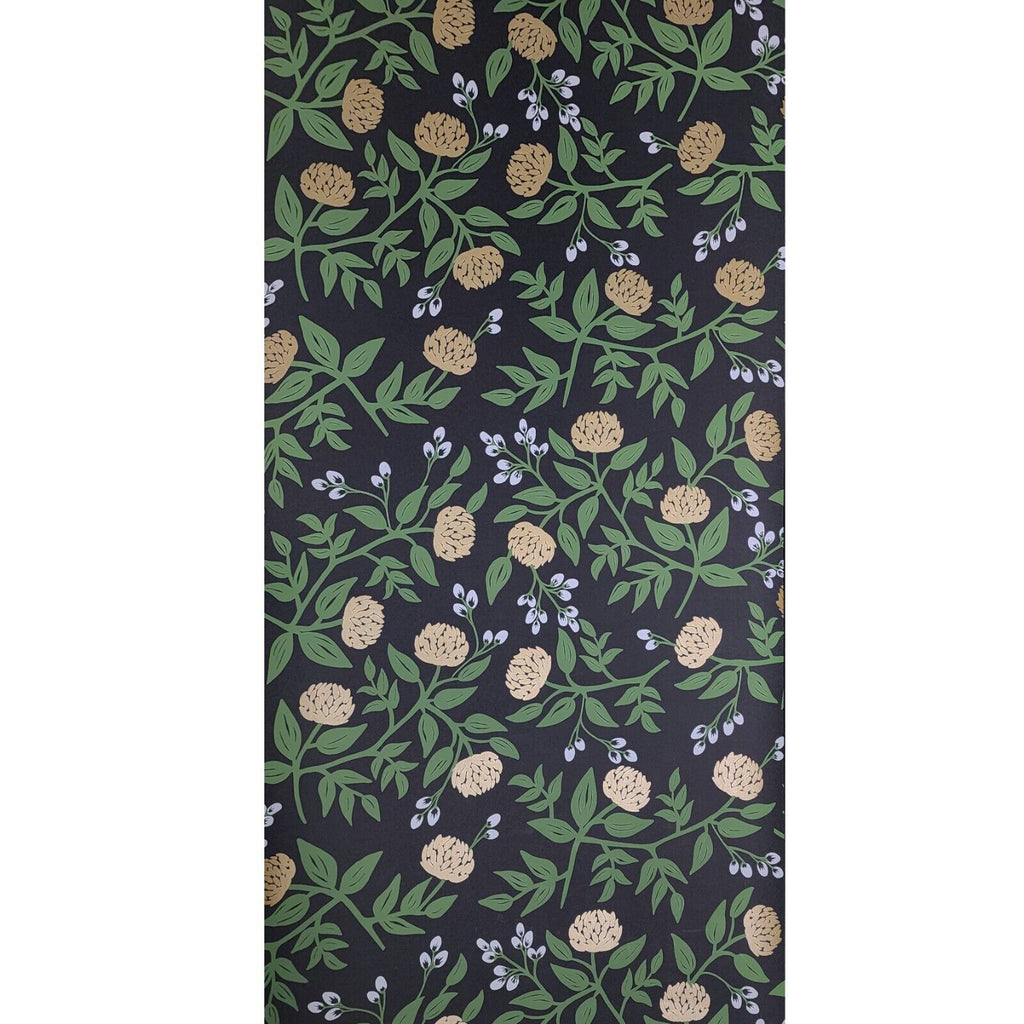 RI5151 Black green gold metallic floral peonies rifle design flowers w ...