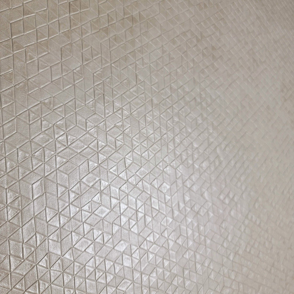 M50006 Champagne gold metallic geometric square triangle tiles line te ...