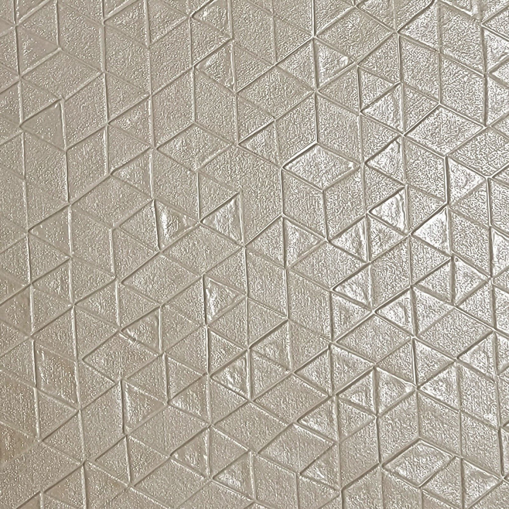 M50006 Champagne gold metallic geometric square triangle tiles line te ...