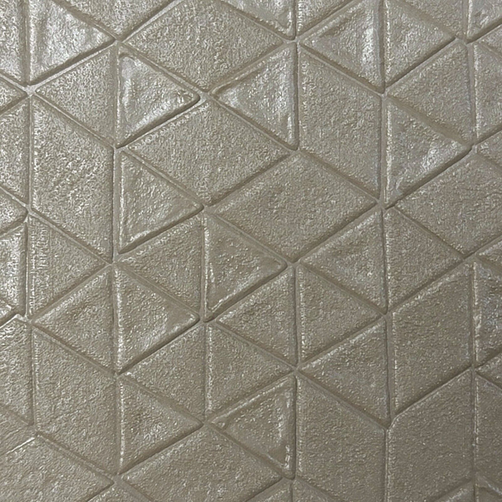 M50006 Champagne gold metallic geometric square triangle tiles line te ...