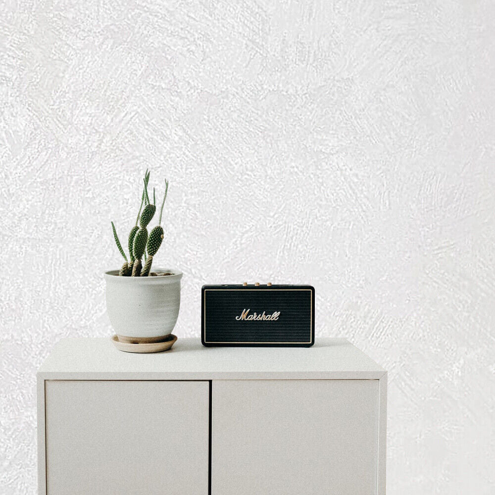 Z66823 Contemporary satin ivory off white faux concrete plaster textur ...