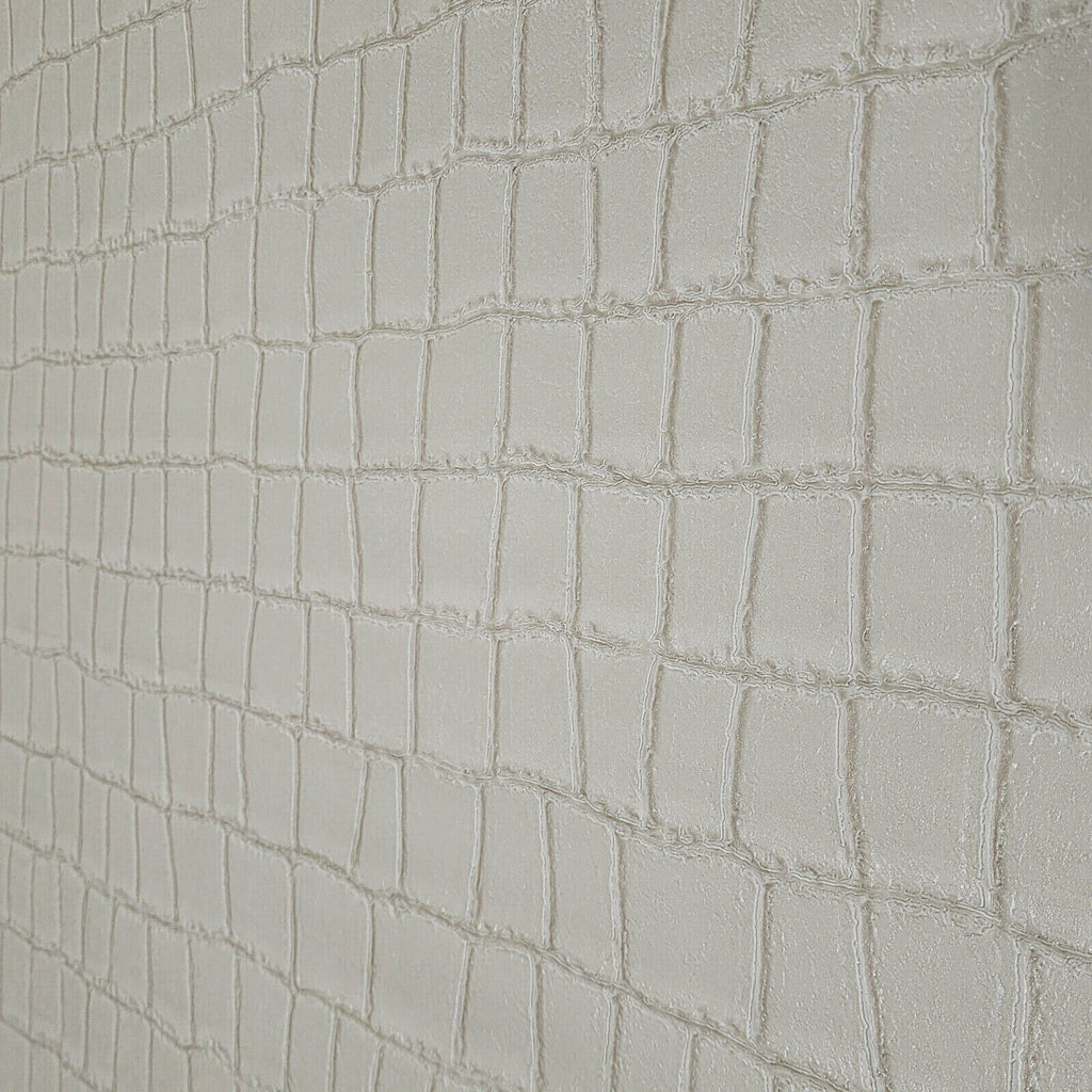 Z80031 Crocodile Animal beige tan cream faux skin alligator leather te ...