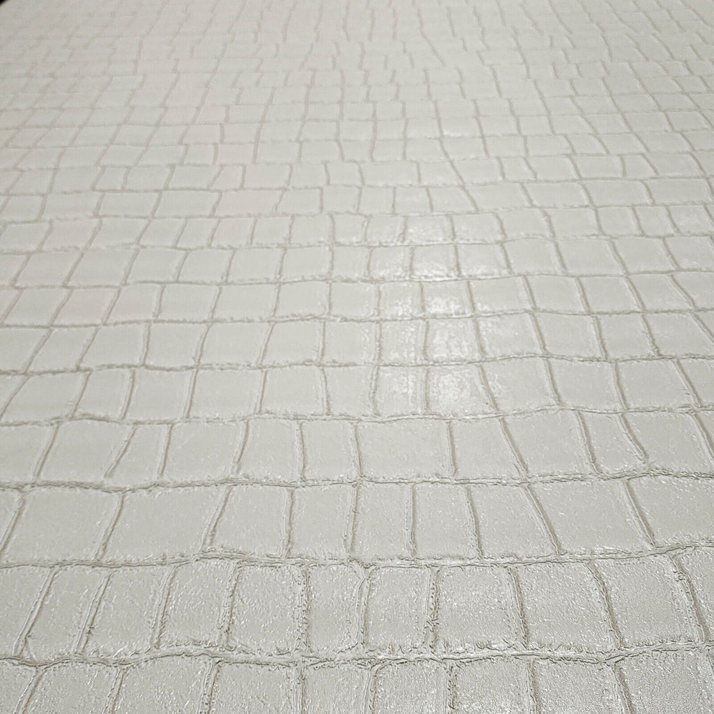 Z80031 Crocodile Animal beige tan cream faux skin alligator leather te ...