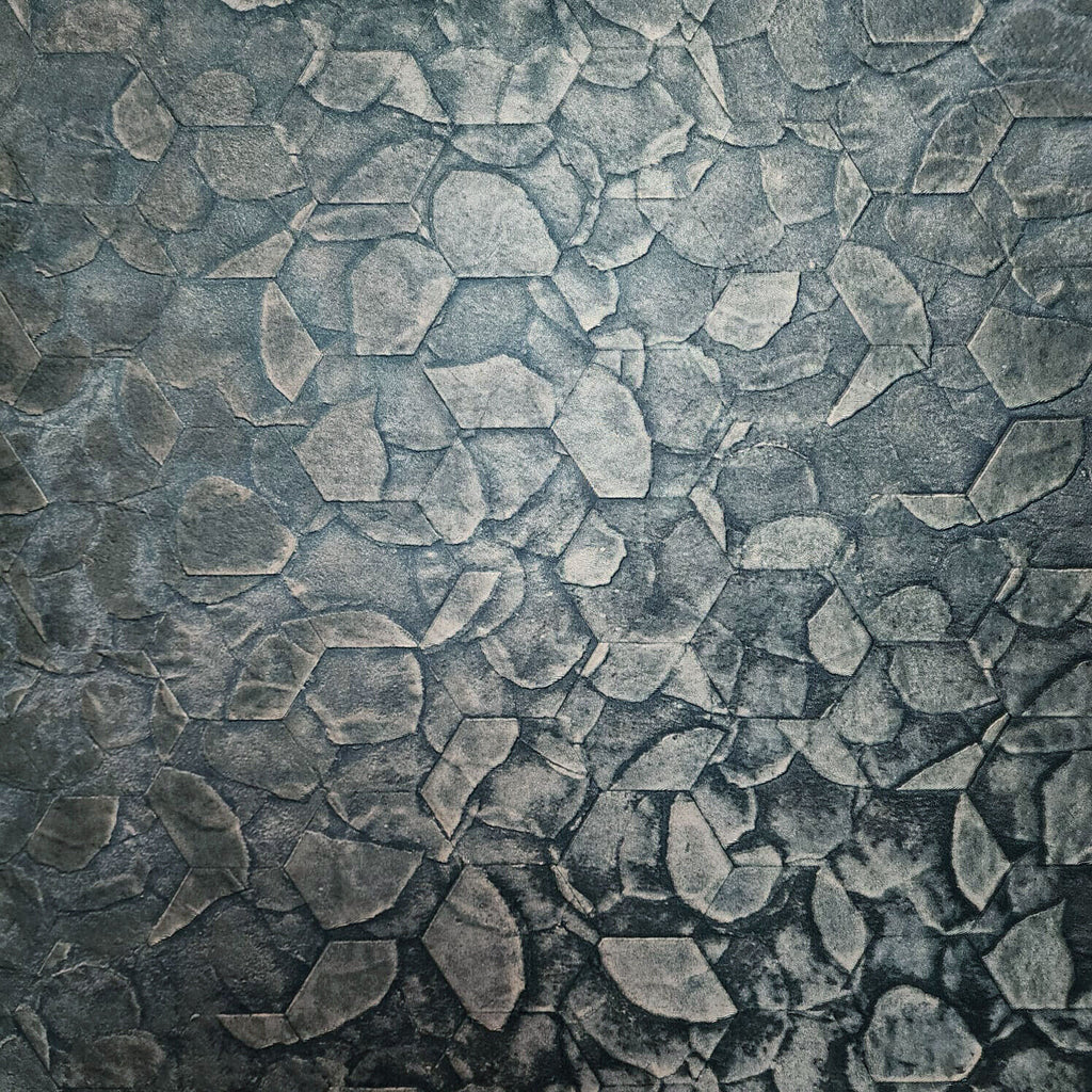 Z54507 Distressed blue brass metallic faux rocks stone plaster Texture ...