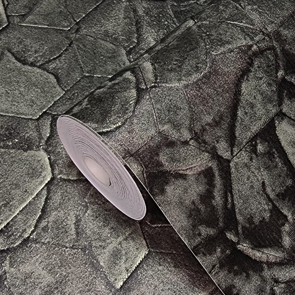 Z54508 Distressed bronze metallic faux rocks stone plaster Textured mo ...