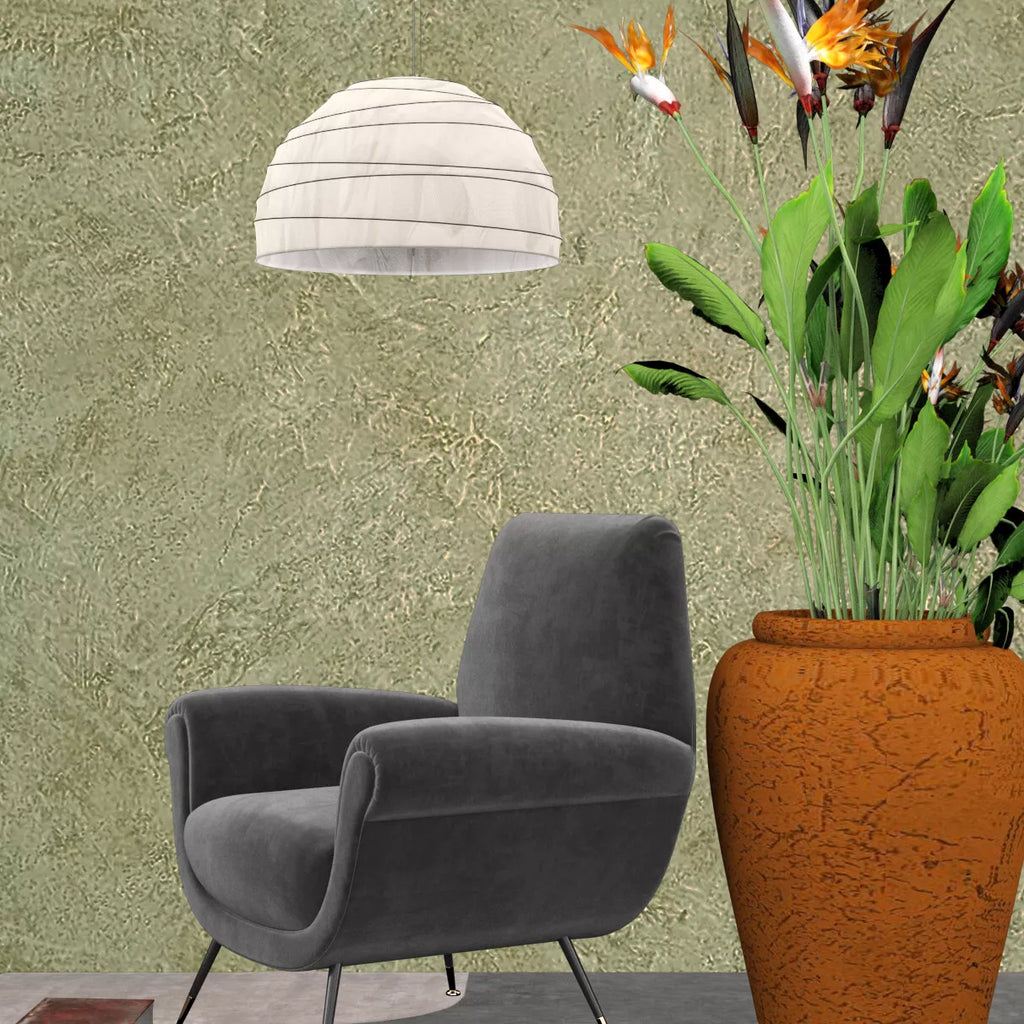 8398 Distressed vintage yellowish olive green faux Italian plaster tex ...