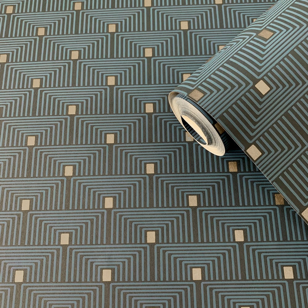 F-PL3005 Geo Key Boutique Metallic Wallpaper – wallcoveringsmart