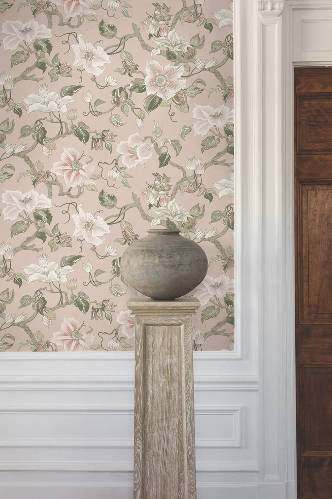 GT4511 Ronald Redding Marguerite Vine Blush Wallpaper – wallcoveringsmart