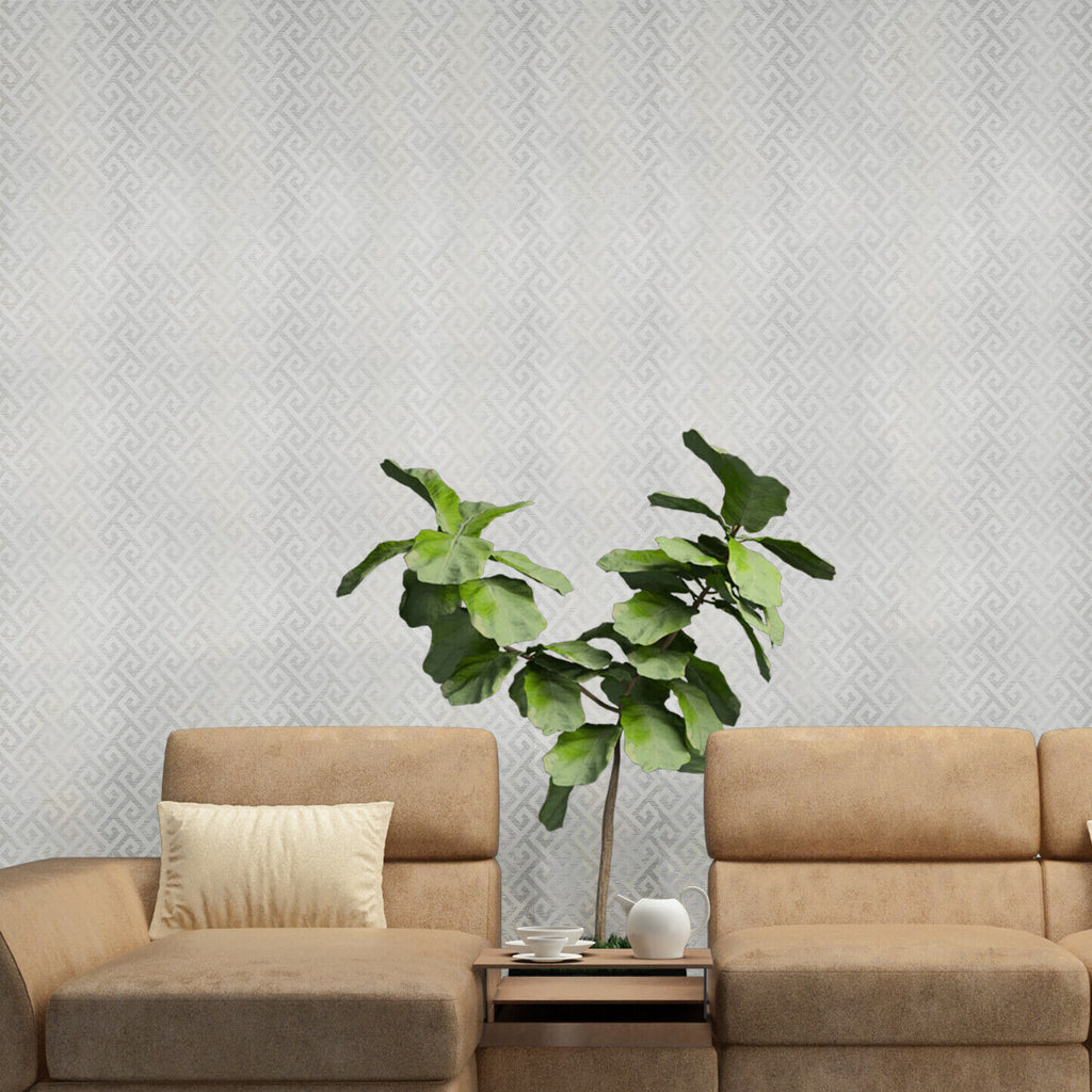 DG11500, 12253 Geometric tannish grayish off white distressed greek ke ...