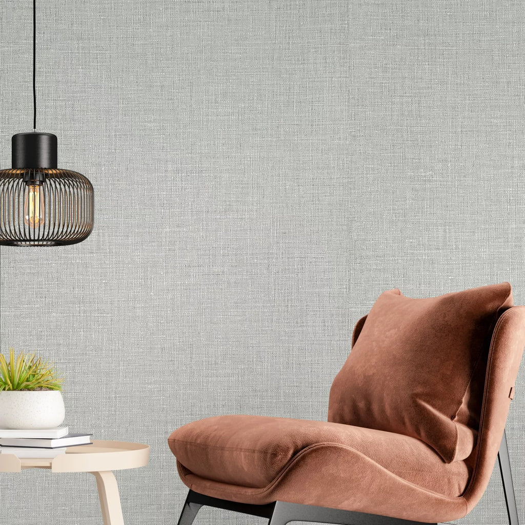 BV30218 Grayish olive fog gray faux linen fabric vinyl contemporary pl ...