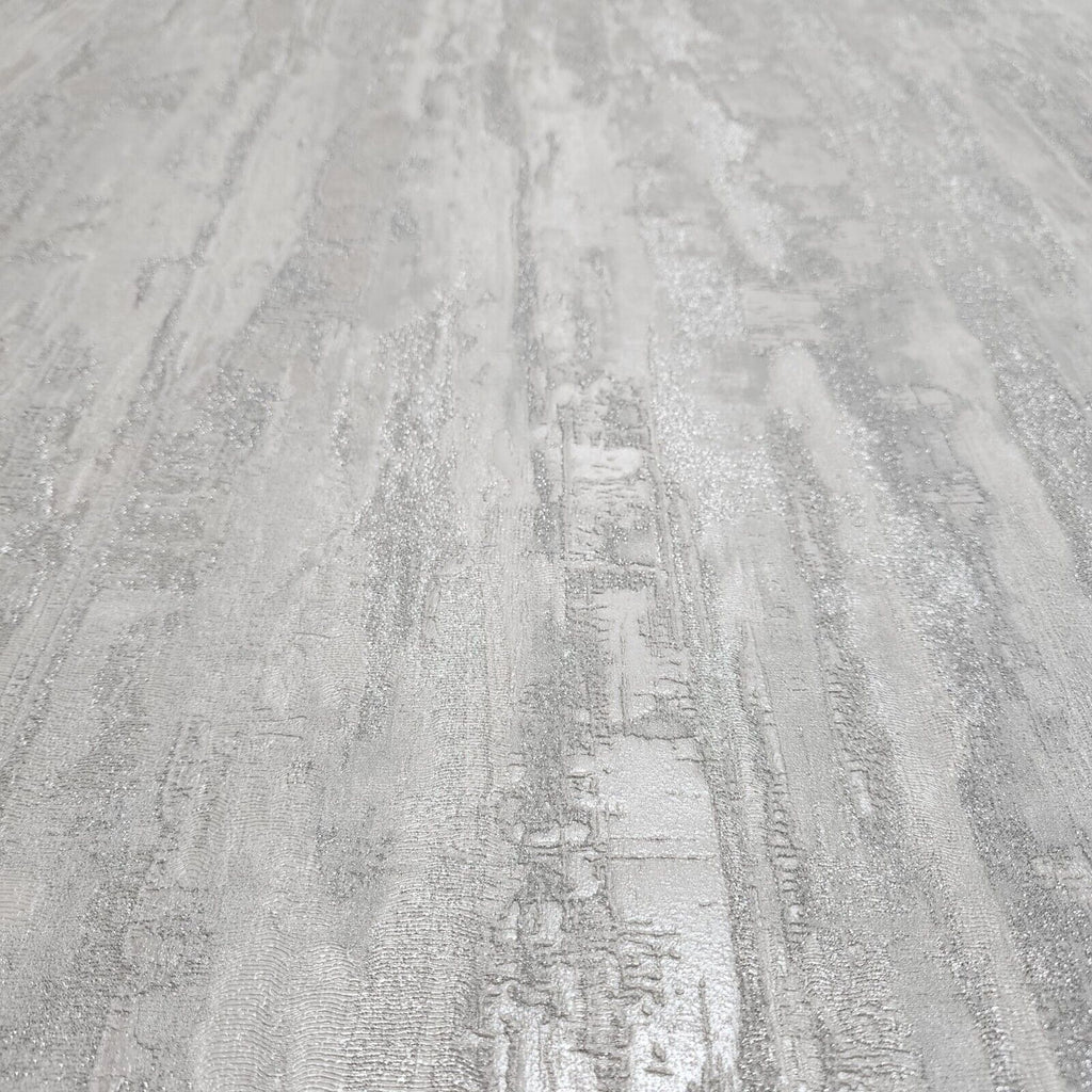 Z10934 Gray white silver metallic faux distressed metal plaster textur ...