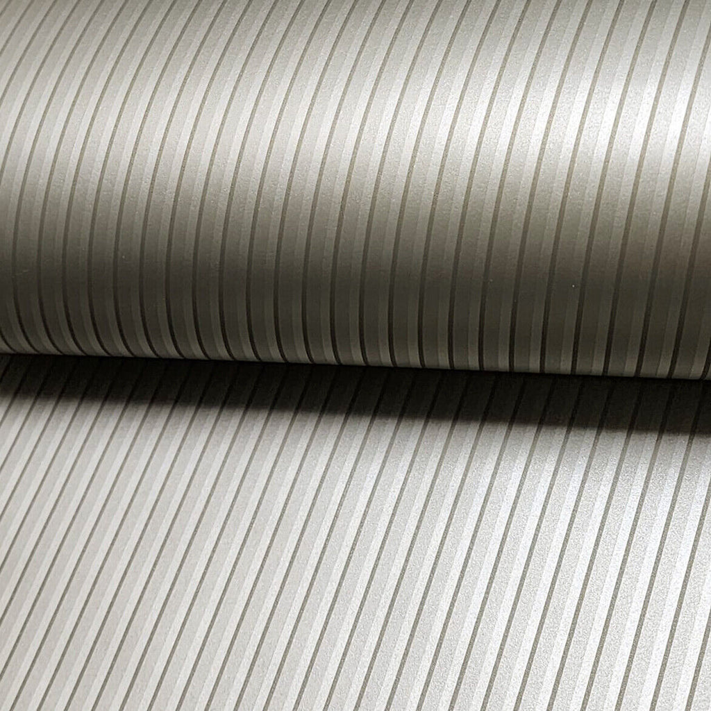 8233 Gun metal platinum silver foil metallic vertical lines contempora ...