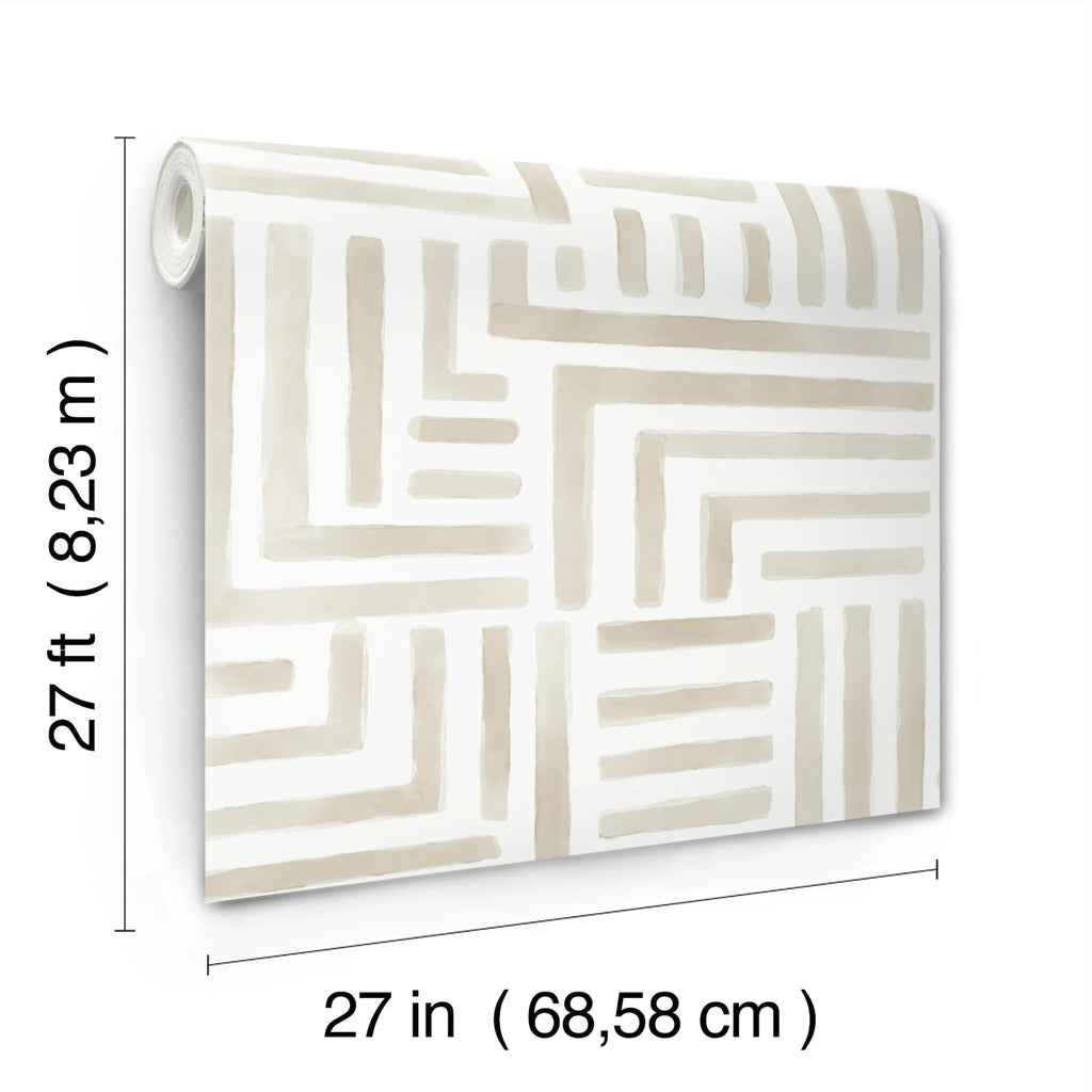 LM5362 Painterly Labyrinth Light Neutral Wallpaper – wallcoveringsmart