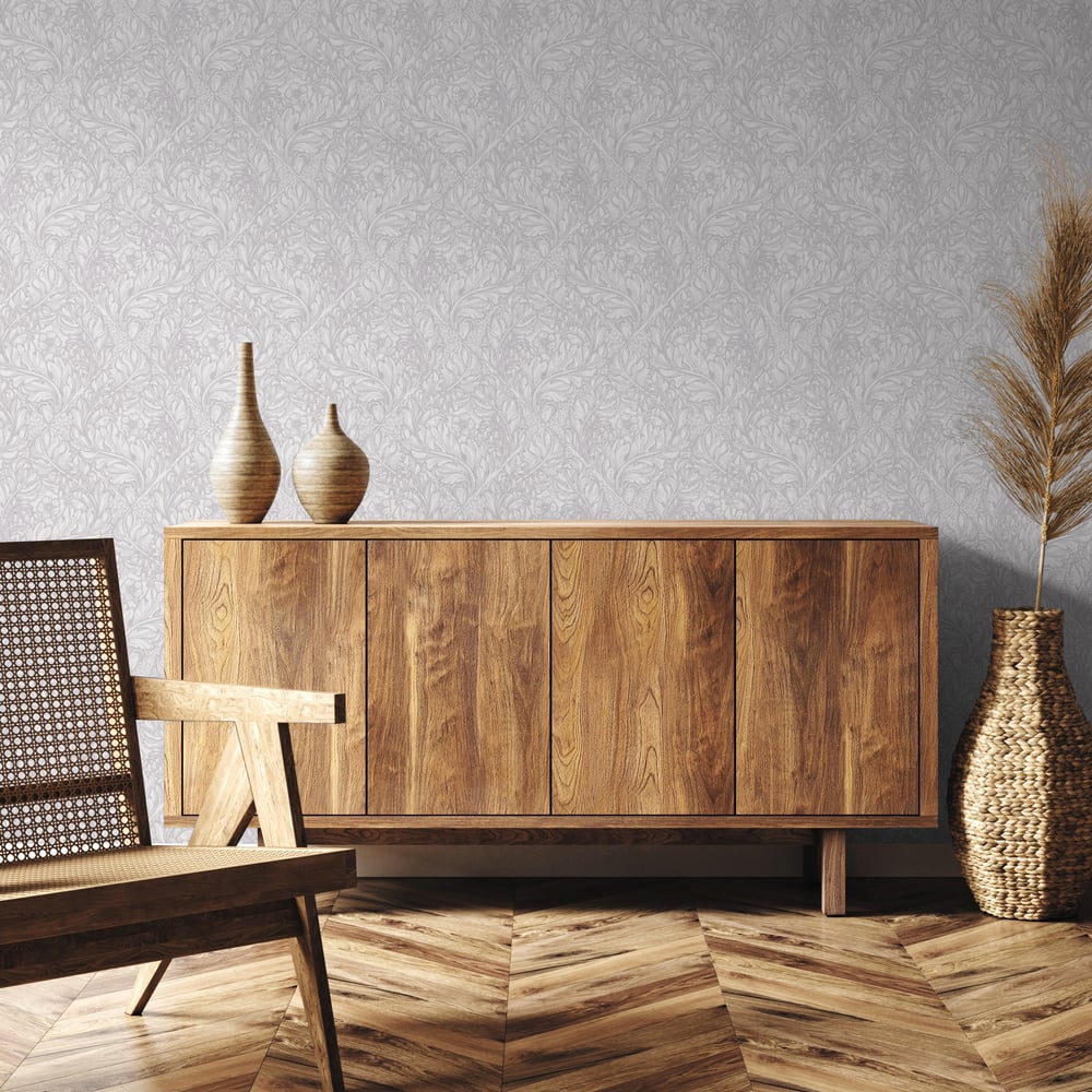 Lb25104 Floral Victorian Pattern with Stylized Leaves and Bellflowers ...