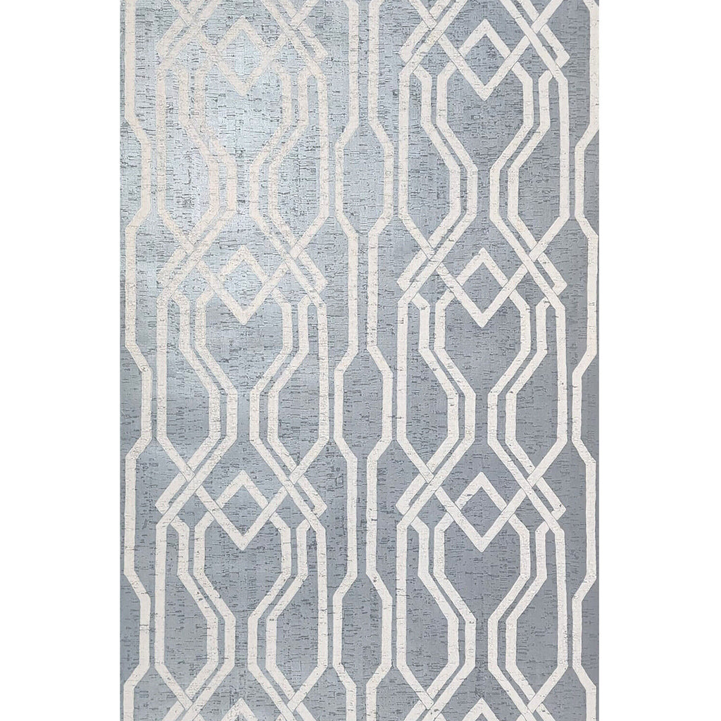 12405, LC7132 Modern Gray Graphite blue metallic white trellis lines n ...