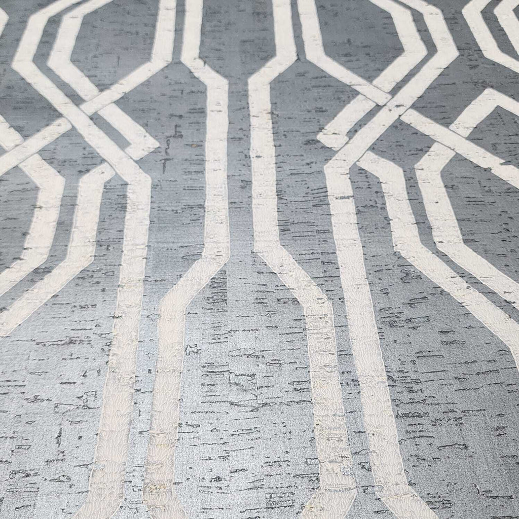 12405, LC7132 Modern Gray Graphite blue metallic white trellis lines n ...