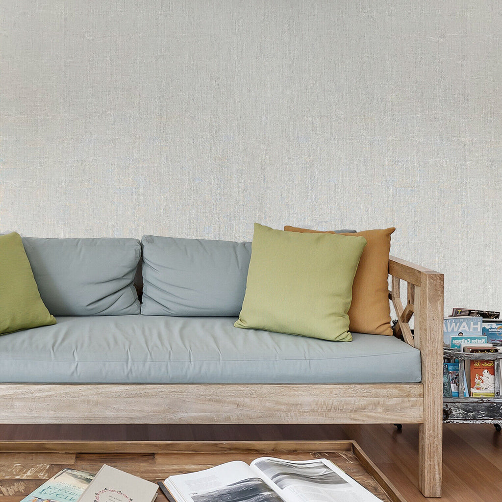 Z76012 Modern neutral grayish off white plain faux sisal grasscloth te ...