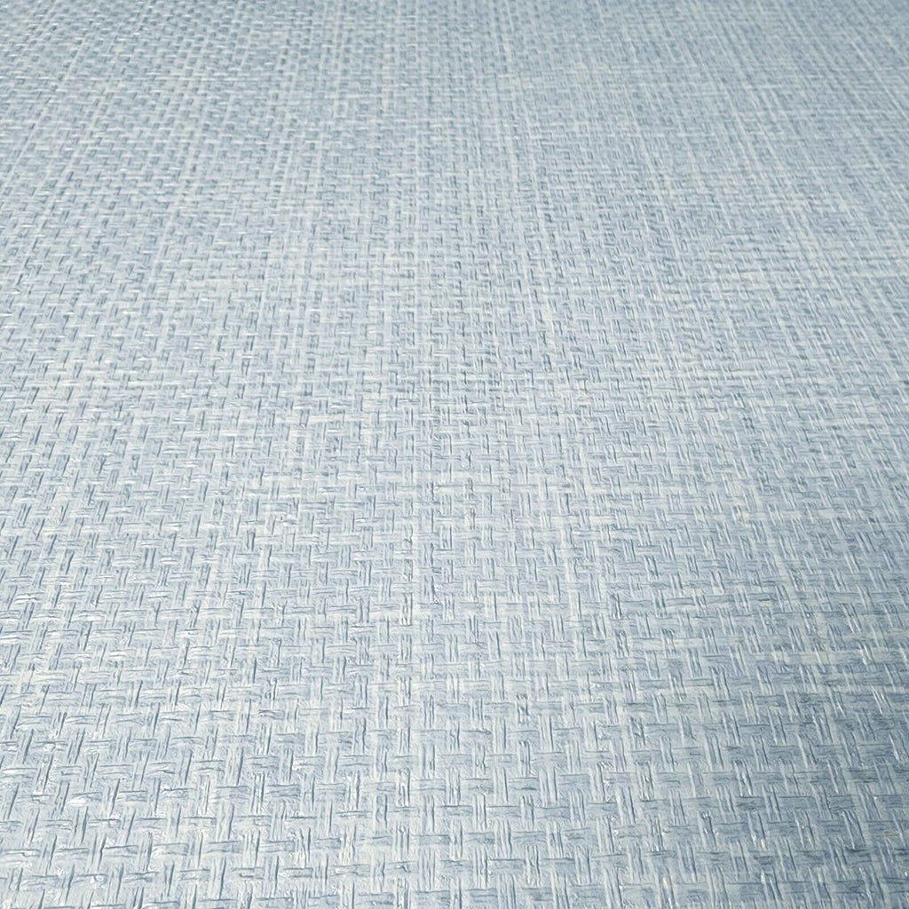 221243 Plain Modern light blue faux paper weave grasscloth woven textu ...