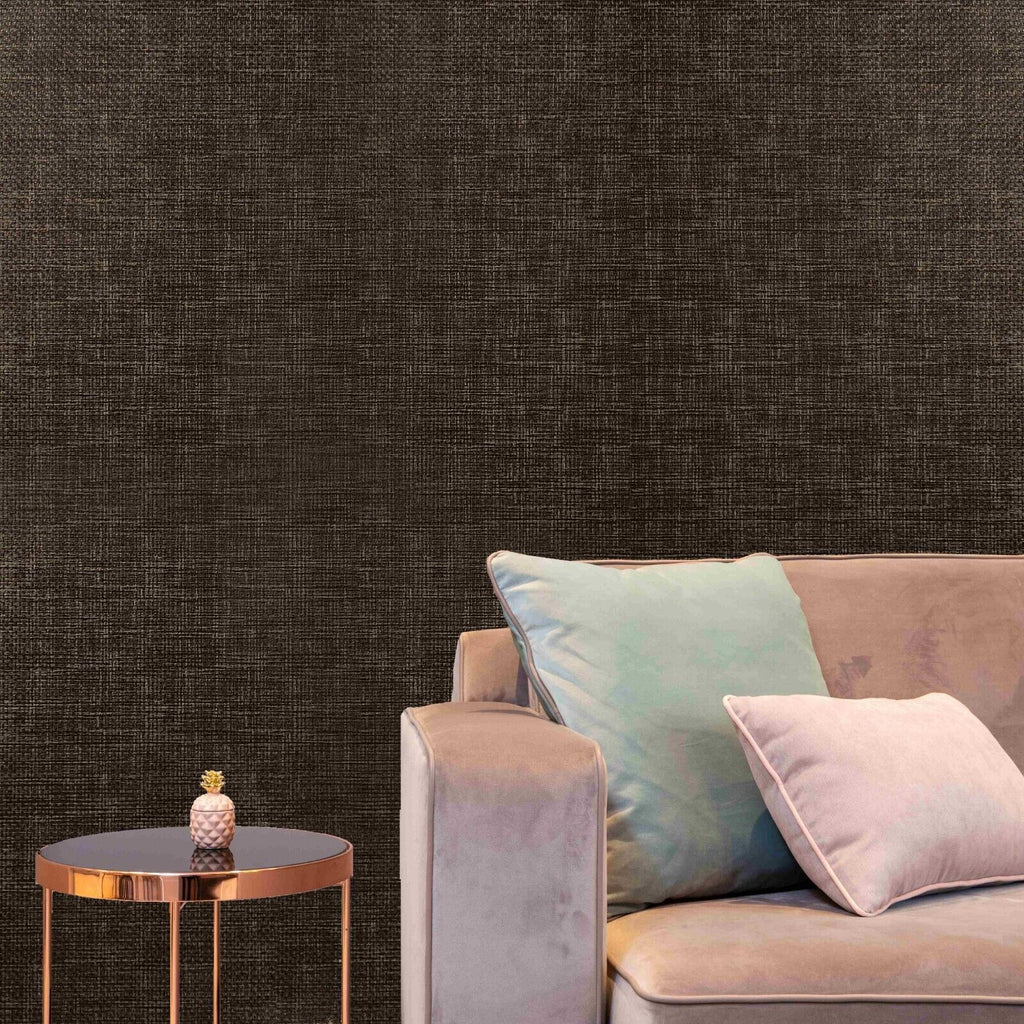 221248 Plain brown faux paper weave grasscloth woven textured contempo ...