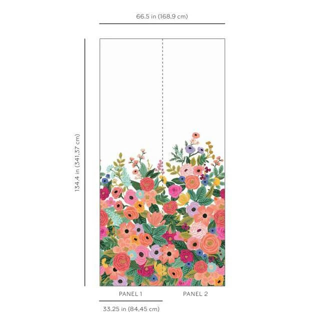 RI5190M Garden Party Rose Multi Wall Mural – wallcoveringsmart