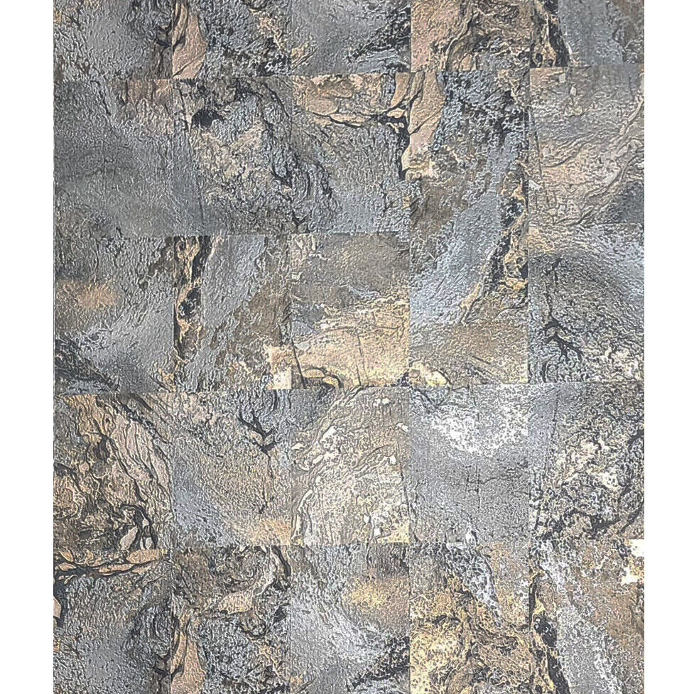 M23027 Rustic Gray beige cream gold metallic faux stone plaster tile t ...