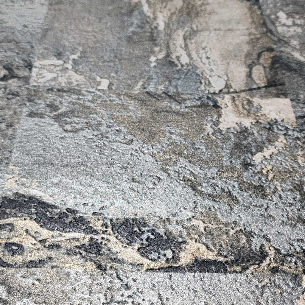 M23027 Rustic Gray beige cream gold metallic faux stone plaster tile t ...