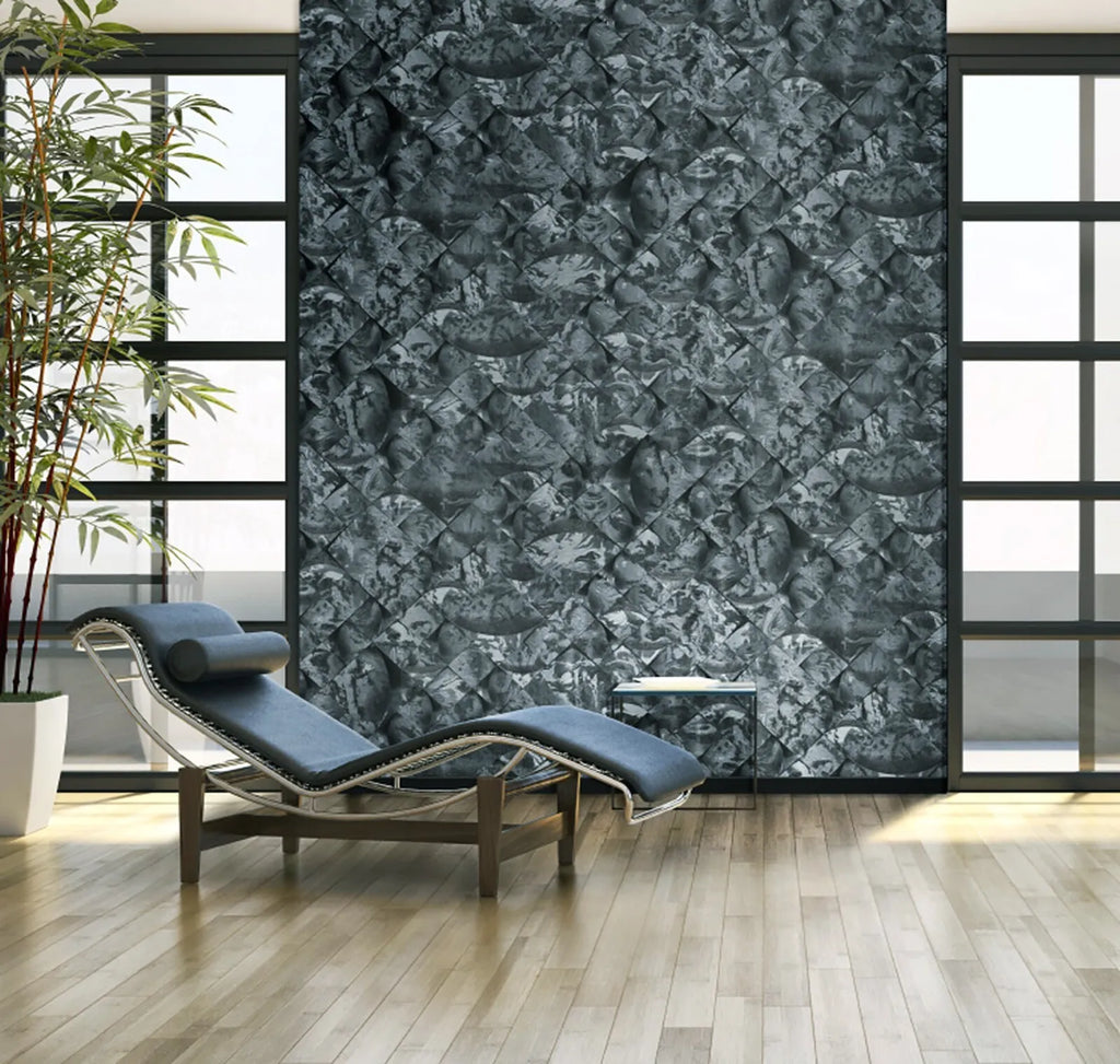 M69930 Shimmer black dark charcoal gray green hue geo diamond square t ...