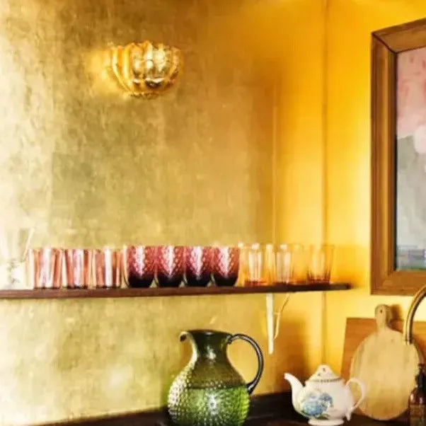 WM870401 Square tile foil gold metallic Modern Wallpaper contemporary ...