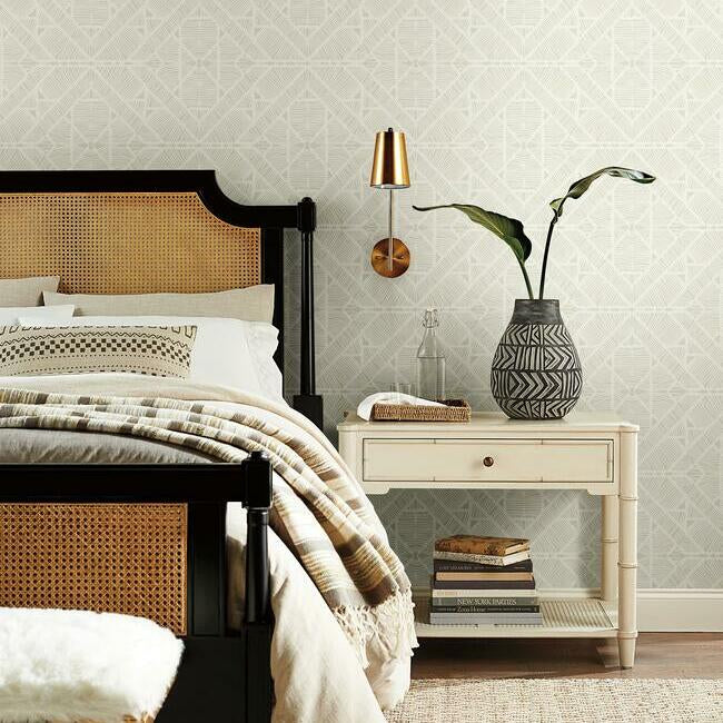 TC2702 Diamond Macrame Beige Wallpaper – wallcoveringsmart