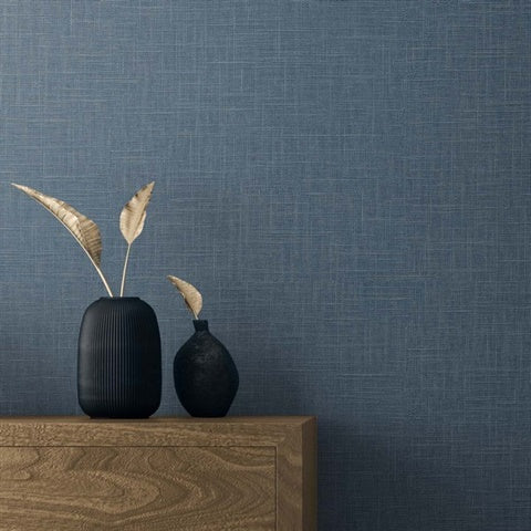 TS81902 Plain Textured Blue Wallpaper – wallcoveringsmart