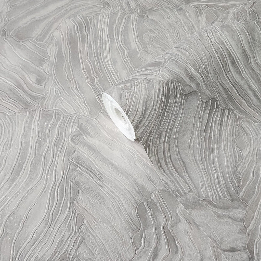 M25018 Taupe Tan cream gold metallic glitter textured shell tile faux ...