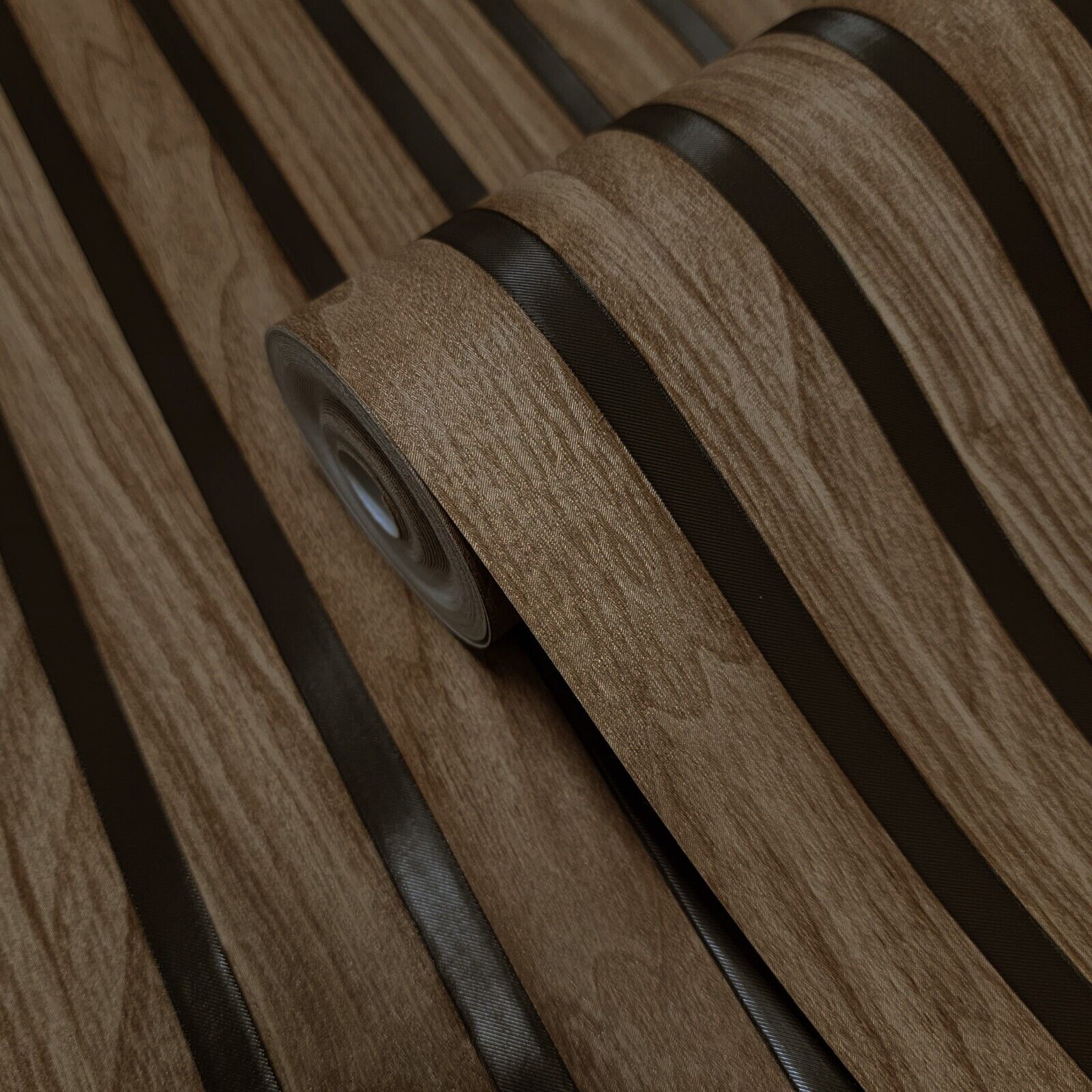 Brown Wood Slat Wallpaper