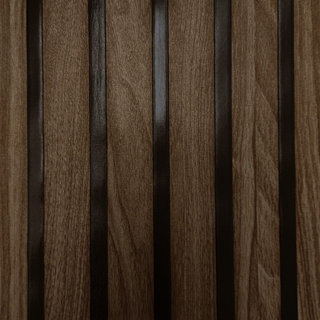 Z77551 Vinyl Oak Brown Slat wooden planks Look faux Wood textured mode ...