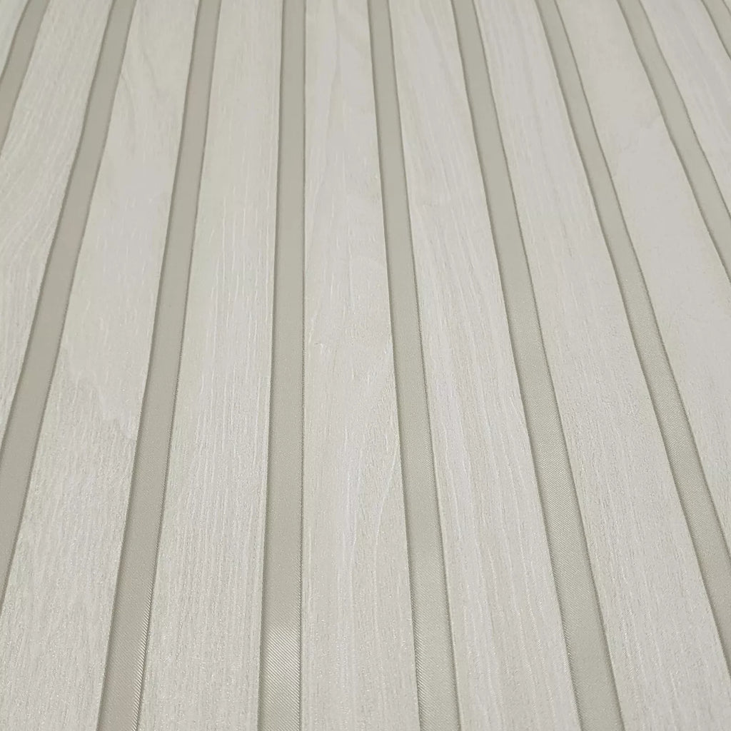 Z77545 Vinyl ivory off white aspen Slat wooden planks Look faux Wood t ...
